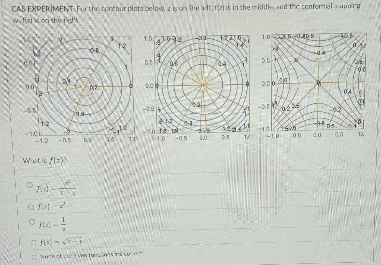 Solved CAS EXPERIMENT: For the contour plots below, z ﻿is on | Chegg.com