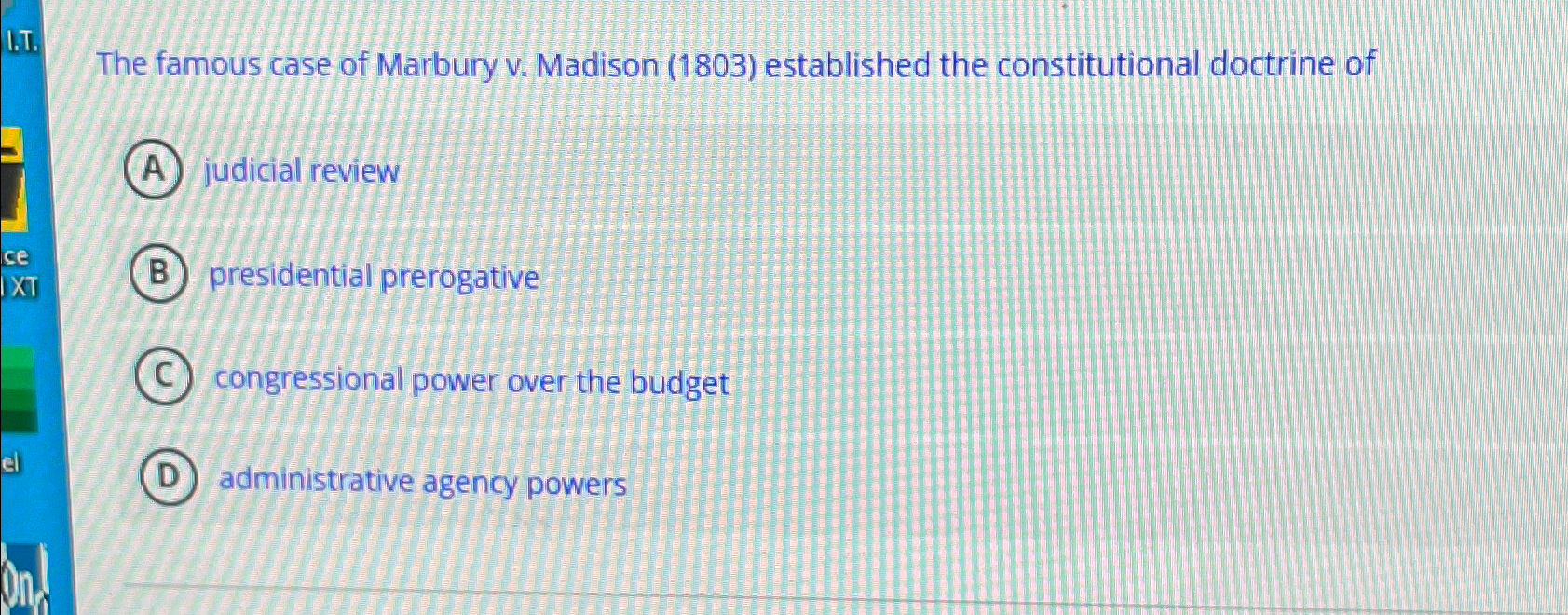 Solved The famous case of Marbury v. ﻿Madison (1803) | Chegg.com