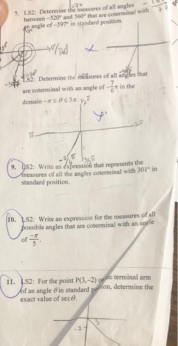 Solved 7. LS2: Determine the measures of all angles between | Chegg.com