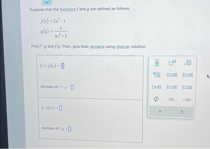Solved For the real-valued functions f(x)=5x+20 and | Chegg.com
