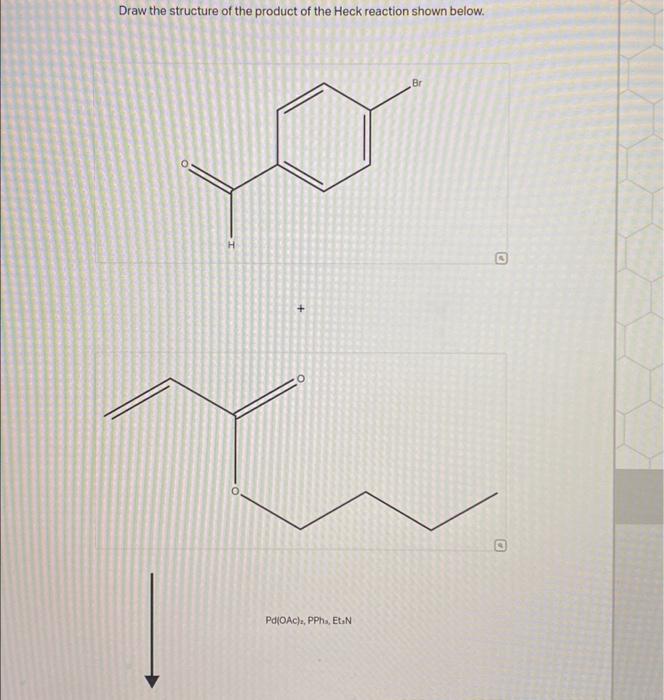Solved Draw the structure of the product of the Heck | Chegg.com