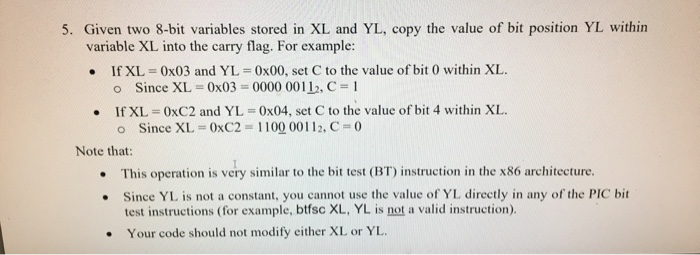 Microprocessor Sys. questionGiven two 8-bit variables | Chegg.com