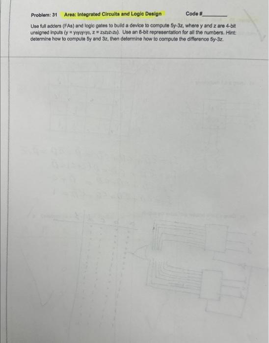 Solved Problem: 31 Area: Integrated Circults and Logic | Chegg.com