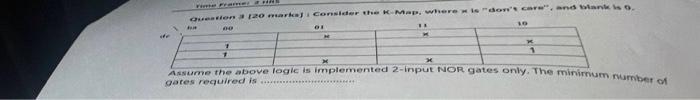 Solved Ansume the above logle is implemented 2-input NOR | Chegg.com