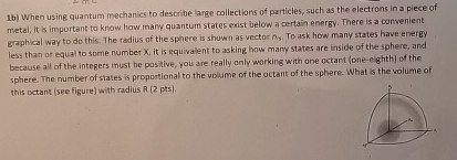 Solved 1b) ﻿When using quantum mechanics to describe lange | Chegg.com