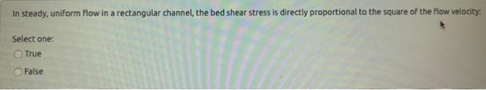 Solved In steady, uniform flow in a rectangular channel, the | Chegg.com