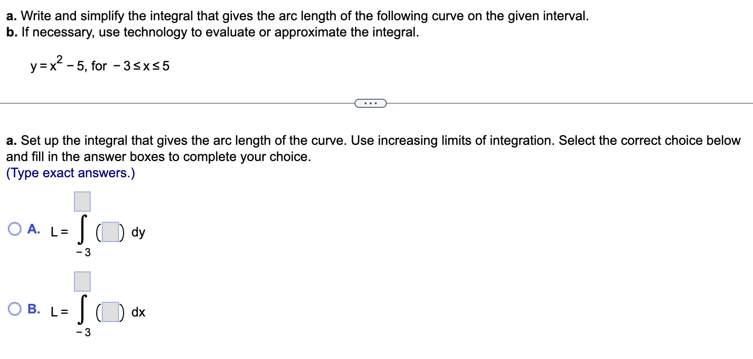 Solved a. ﻿Write and simplify the integral that gives the | Chegg.com