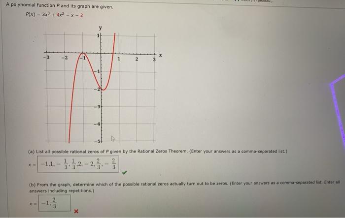 Solved A polynomial function P and its graph are given. P(x) | Chegg.com