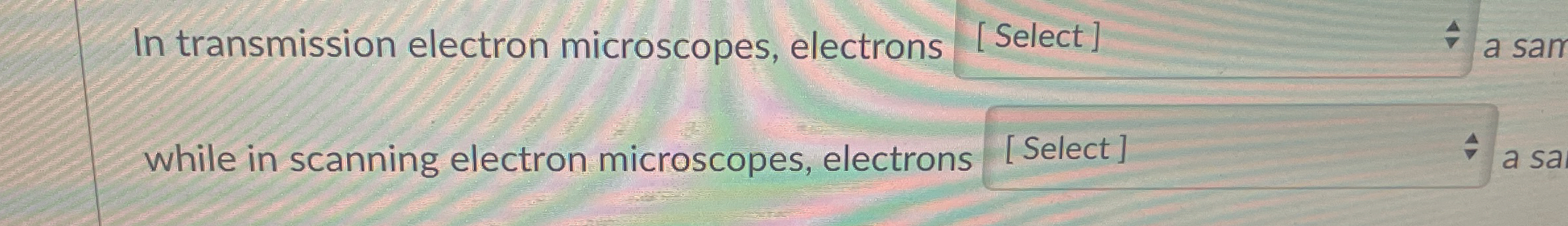 Solved In transmission electron microscopes, electronwhile | Chegg.com