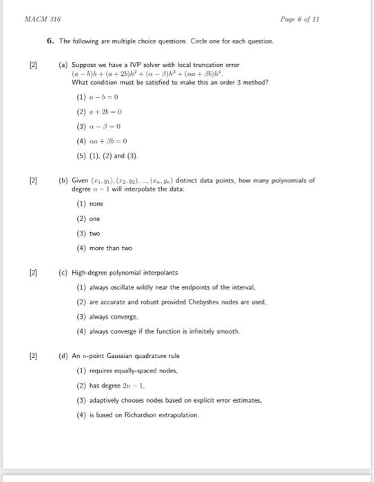 Solved The following are multiple choice questions. Circle | Chegg.com