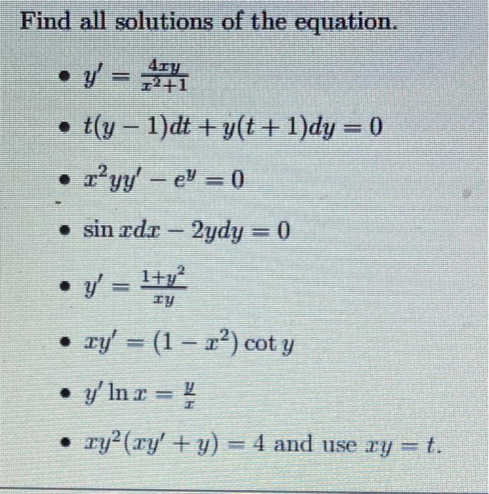 Solved Find all solutions of the equation. | Chegg.com