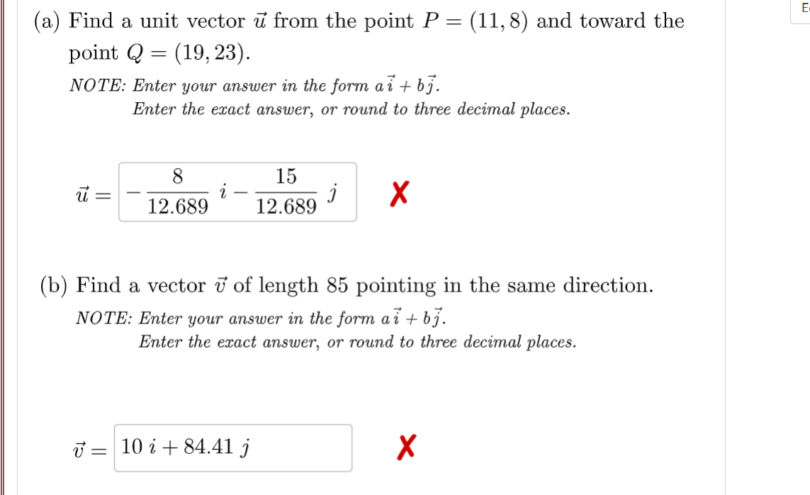 Solved (a) ﻿Find a unit vector vec(u) ﻿from the point | Chegg.com