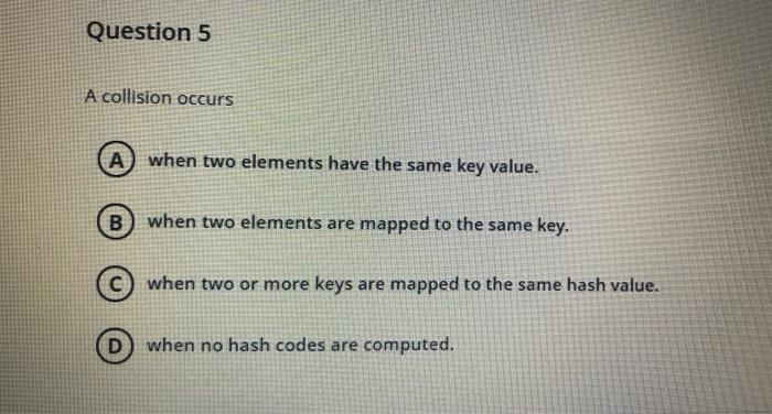 Solved Question 5 A collision occurs A) when two elements | Chegg.com