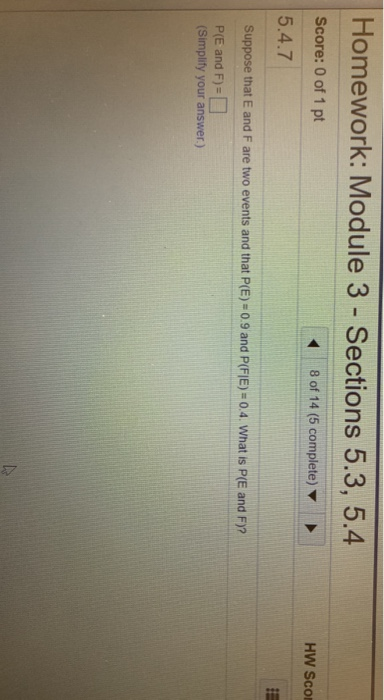 Solved Homework Module 3 Sections 5 3 5 4 Score 0 Of 1