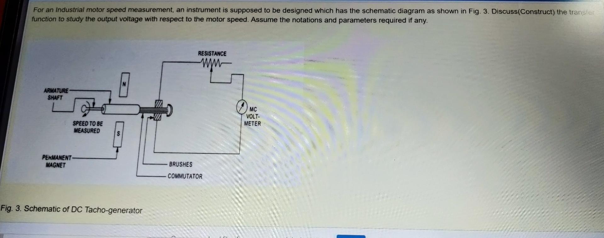 For an Industrial motor speed measurement, an | Chegg.com