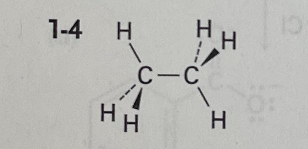 Solved This is the problem about drawing Ethane with wedge | Chegg.com