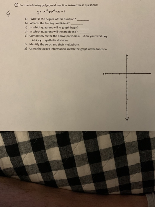Solved 4 For the following polynomial function answer these | Chegg.com Solved 4 For the following polynomial function answer these | Chegg.com