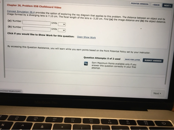 Solved PRINTER VERSION « BACK NEXT Chapter 26, Problem 058 | Chegg.com