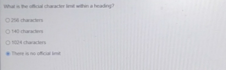 Solved What is the official character limit within a | Chegg.com