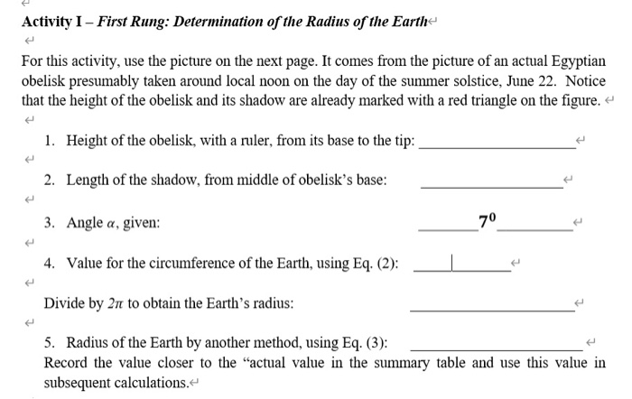 Solved Activity 1 - First Rung: Determination of the Radius | Chegg.com