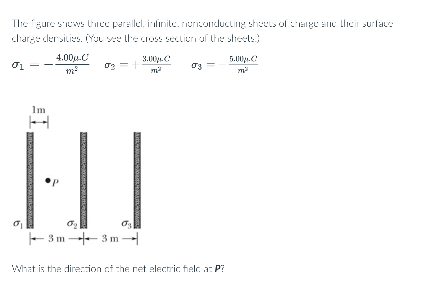 Solved The figure shows three parallel, infinite, | Chegg.com