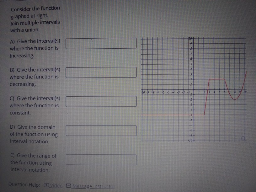 Solved Consider the function graphed at right Join multiple | Chegg.com