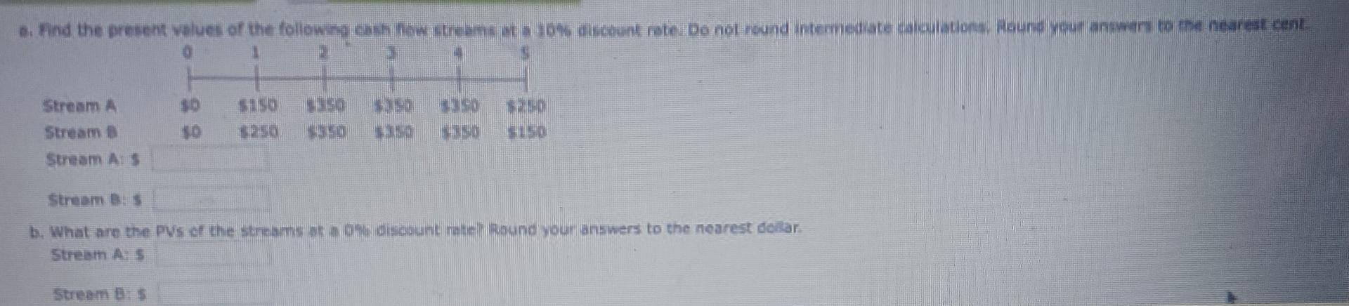 Solved Stream A Stream 8 Stream Ais stream e: $ Strean A: s | Chegg.com
