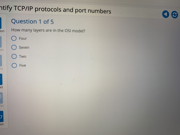 Solved Ntify Tcpip Proto Cols And Port Numbers Action