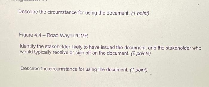 Solved 4. Review the commercial invoice and road waybill/CMR | Chegg.com