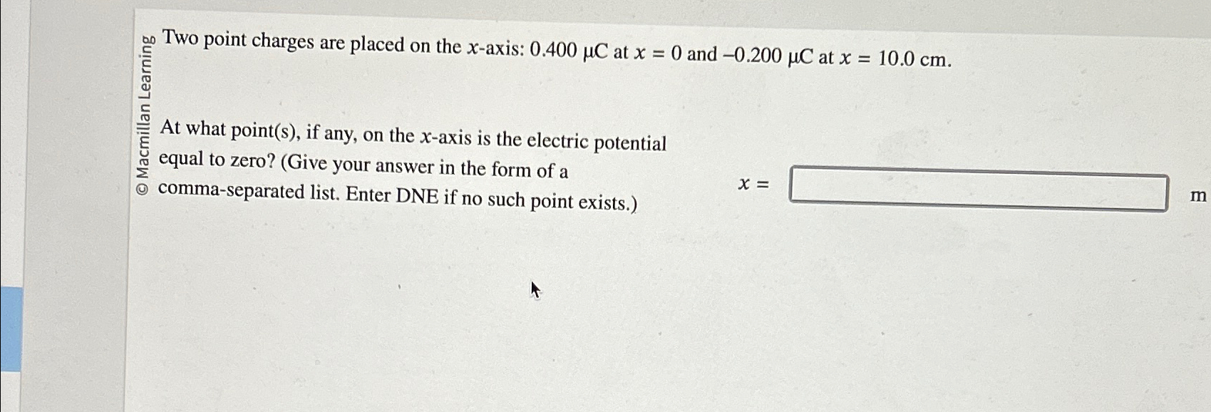 Solved Two point charges are placed on the x-axis: | Chegg.com