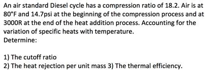 Solved Repeat Problem 1 using constant specific heats at | Chegg.com