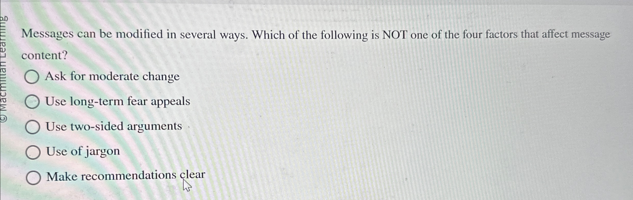 Solved Messages can be modified in several ways. Which of | Chegg.com