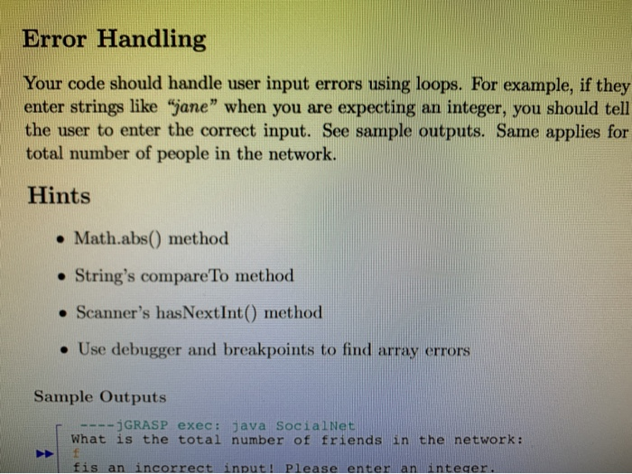 Solved Social Network Topics String Methods, for-loop, | Chegg.com