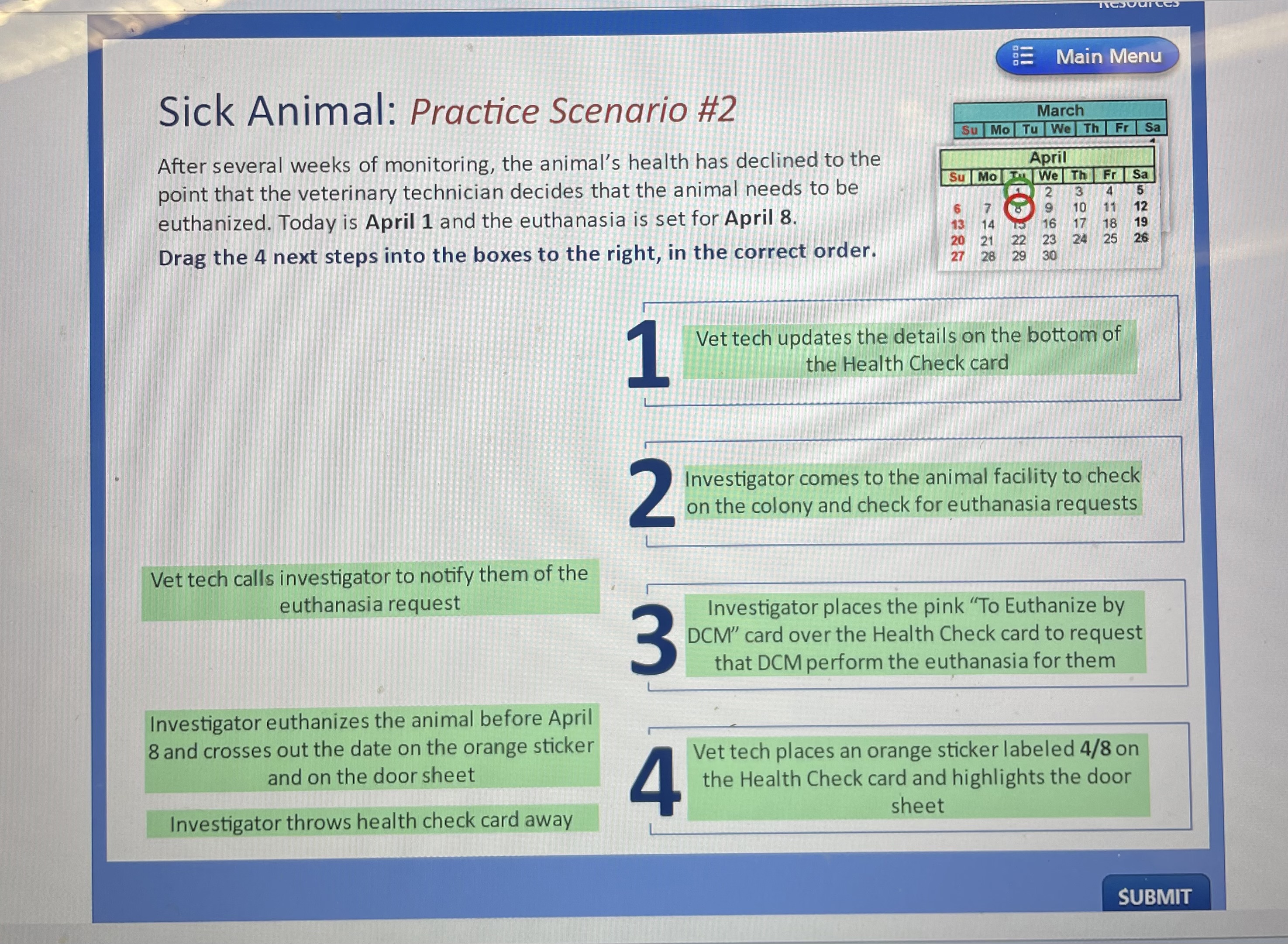 Solved Sick Animal: Practice Scenario \#2After several weeks | Chegg.com