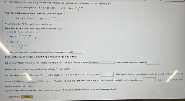 Solved Prove the following statement using mathematical | Chegg.com