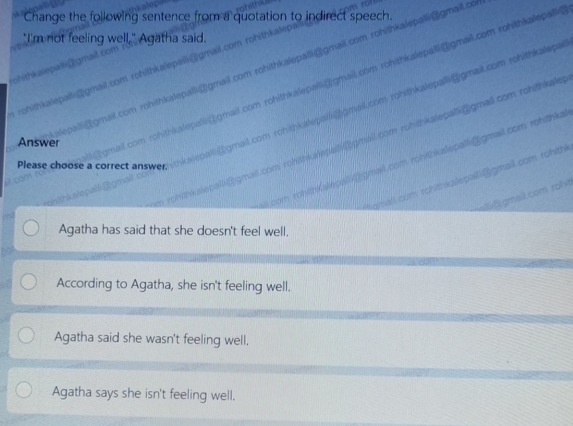 Solved Change the following sentence from a quotation to | Chegg.com