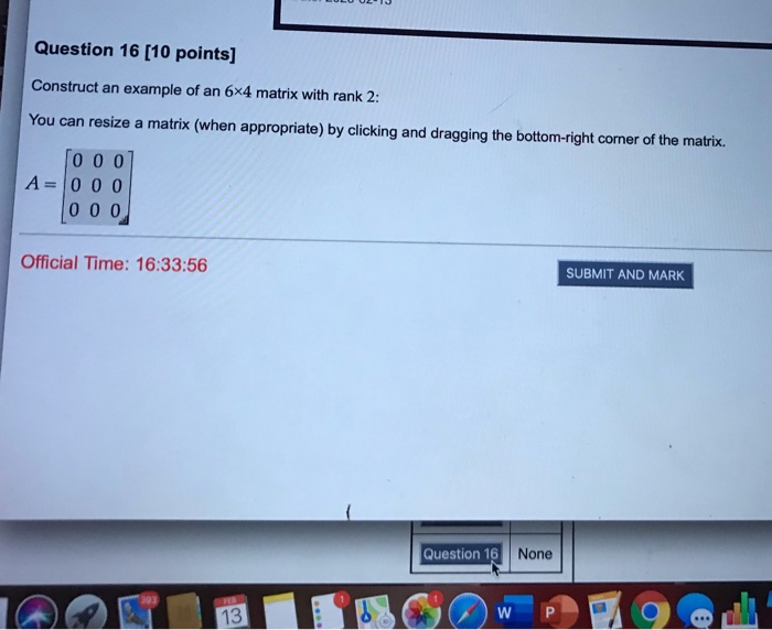 Solved Question 16 (10 points] Construct an example of an | Chegg.com