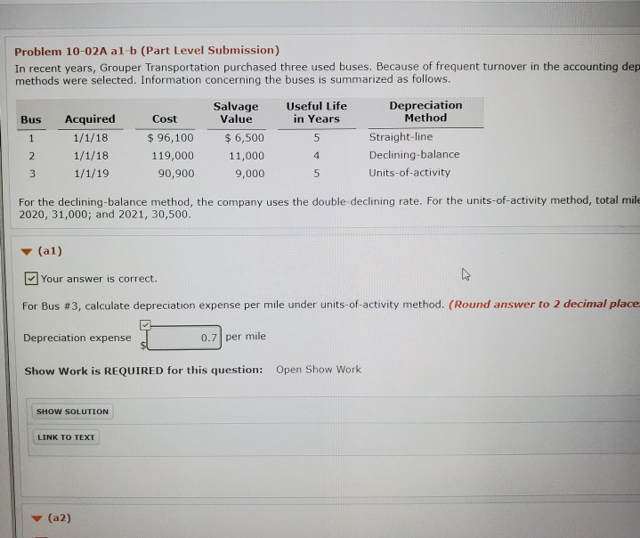 Solved Problem 10-02A al-b (Part Level Submission) In recent | Chegg.com