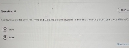 Solved Question 6II 200 ﻿people are followed for 1 ﻿year and | Chegg.com