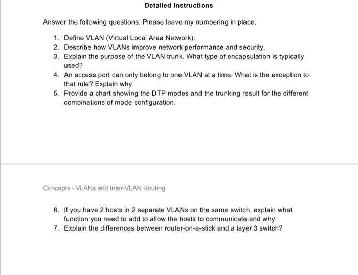 Solved Detailed Instructions Answer the following questions. | Chegg.com