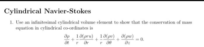 Solved 1. Use an infinitesimal cylindrical volume element to | Chegg.com