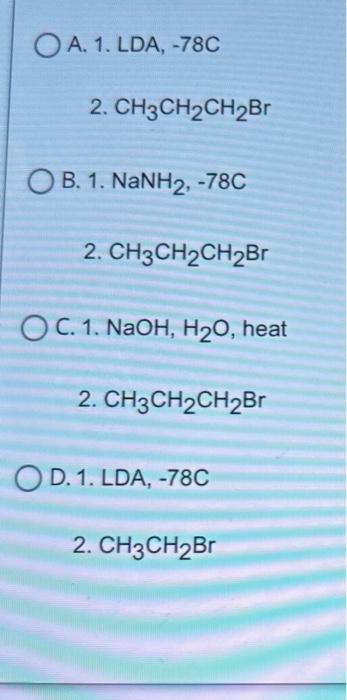 Solved Choose the best set of reagents to accomplish the | Chegg.com