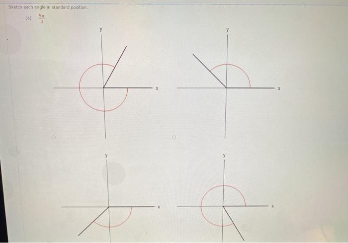 Solved Sketch each angle in standard position (6) 551 | Chegg.com
