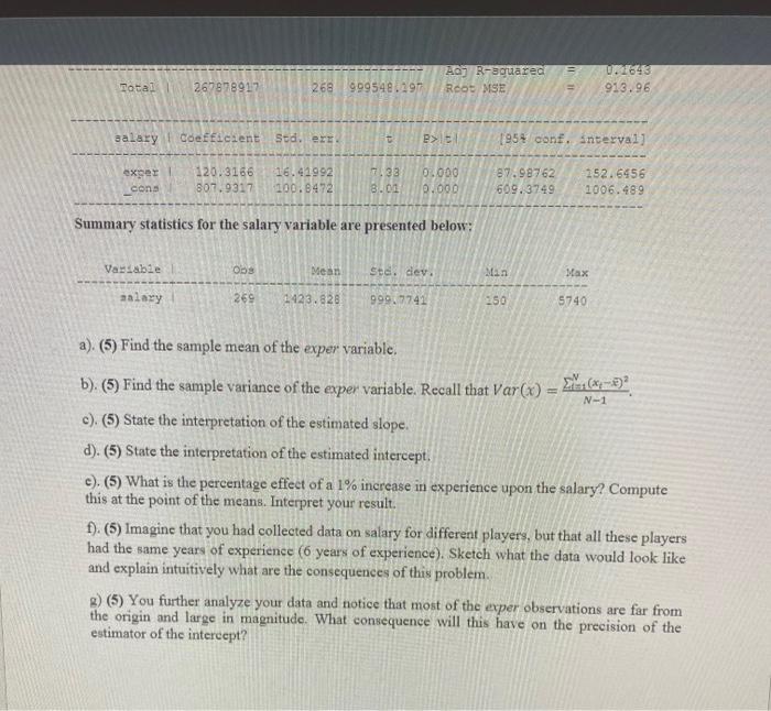 Solved 3. An economist collects a dataset that contains | Chegg.com