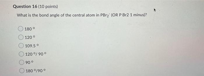 Solved Question 11 (10 points) What is the hybridization of | Chegg.com