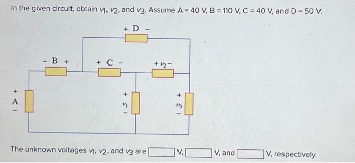 Solved In the given circuit, obtain v1,v2, and v3. Assume | Chegg.com