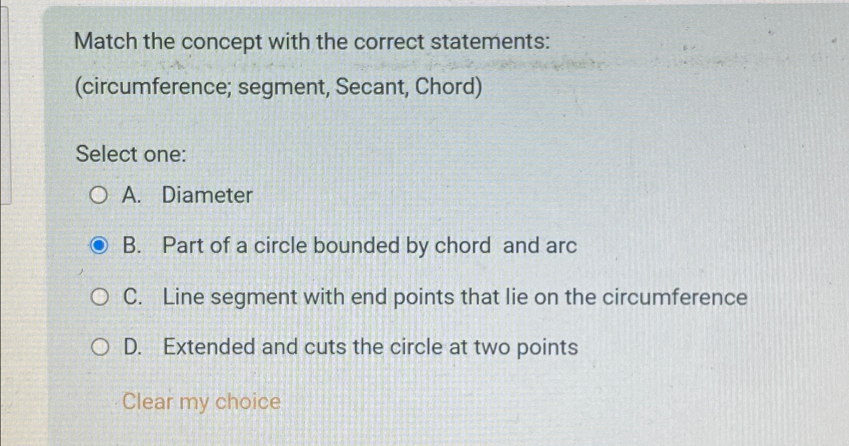 Solved Match the concept with the correct | Chegg.com