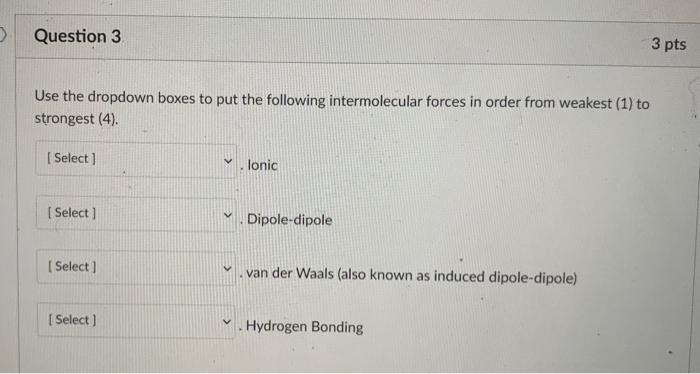 Use the dropdown boxes to put the following | Chegg.com