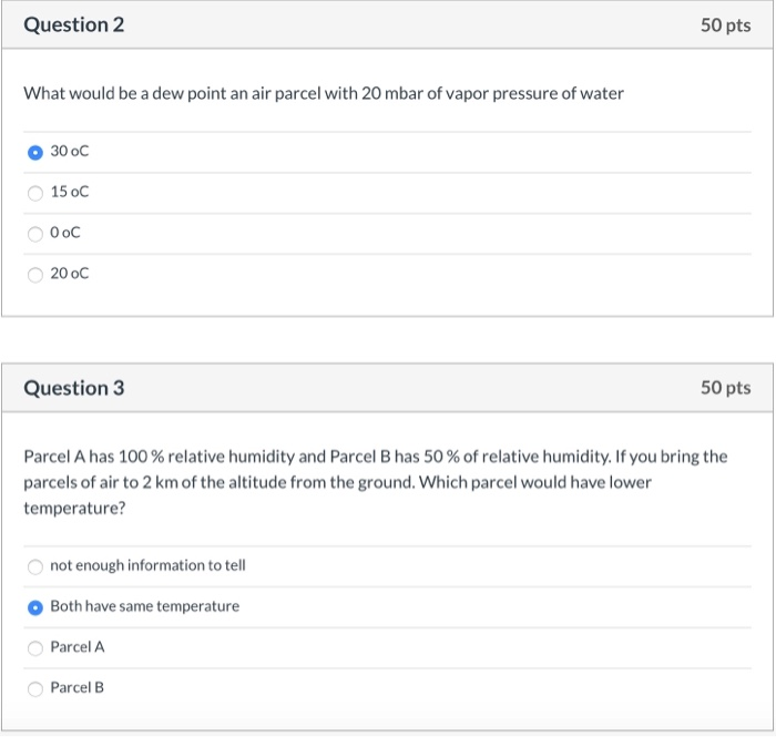 Solved Question 2 50 pts What would be a dew point an air | Chegg.com