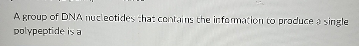 Solved A group of DNA nucleotides that contains the | Chegg.com